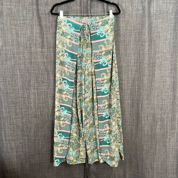 EARTHBOUND | Pants & Jumpsuits | Earthbound Teal Floral Paisley Boho ...